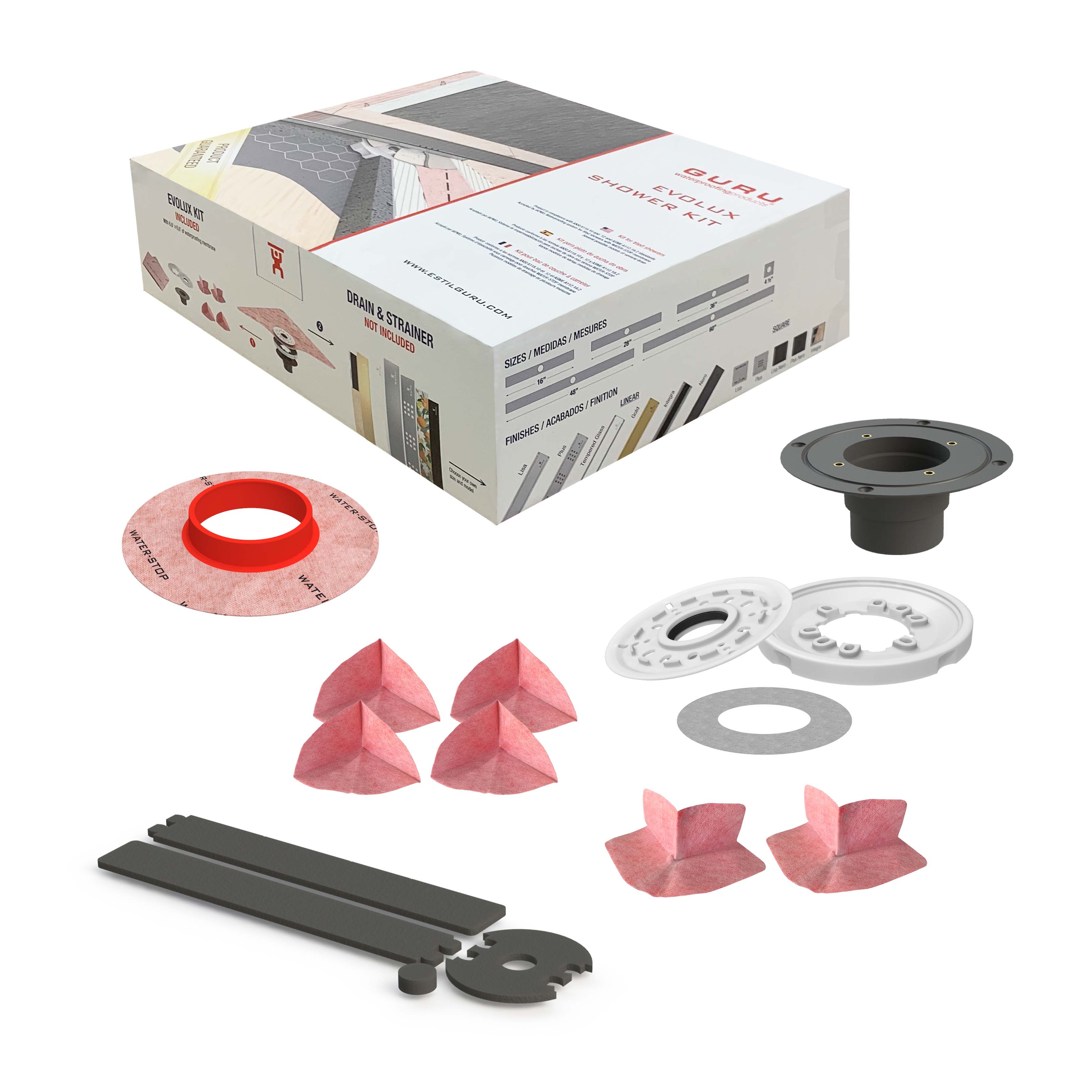 GURU EVOLUX KIT BASE FOR MUDBED SHOWER